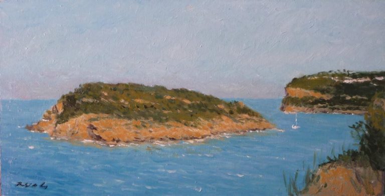 La isla del Portitxol, Jávea | Cuadro al oleo | Rubén de Luis